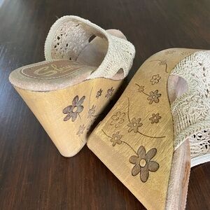 Sbicca | Shoes | Sbicca Vintage Collection Crocheted Wedge Sandal ...